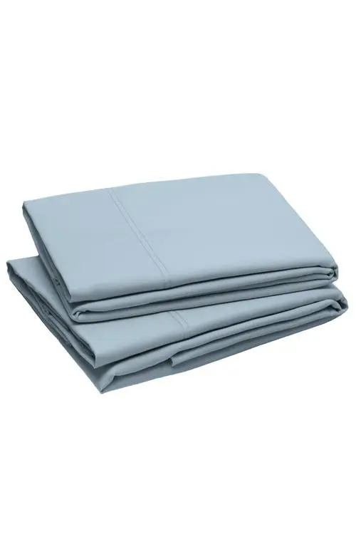 CALIFORNIA DESIGN DEN Set Of 2 Pillowcasessignature Comfort 100% Egyptian Cotton Sateen - Light Blue