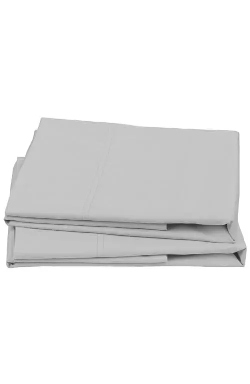 CALIFORNIA DESIGN DEN Set Of 2 Pillowcasessignature Comfort 100% Egyptian Cotton Sateen - Light Grey