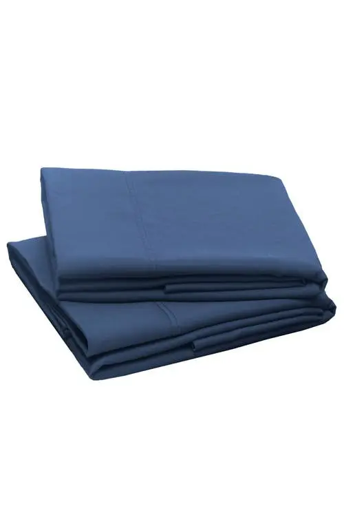 CALIFORNIA DESIGN DEN Set Of 2 Pillowcasessignature Comfort 100% Egyptian Cotton Sateen - Navy Blue