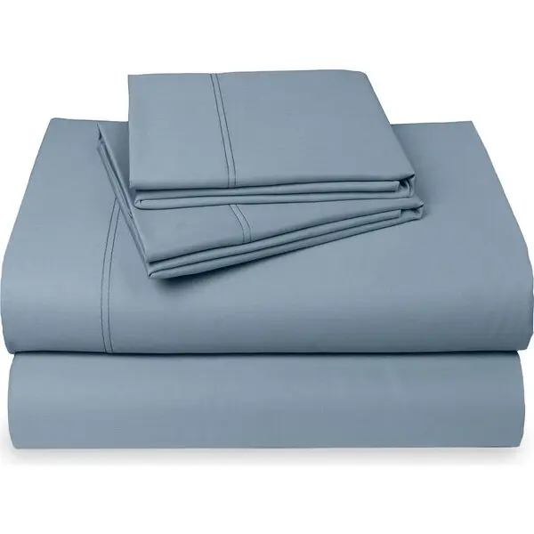 CALIFORNIA DESIGN DEN Hotel Luxe 800 Thread Count 100% Cotton Sateen Sheet Set - Blue