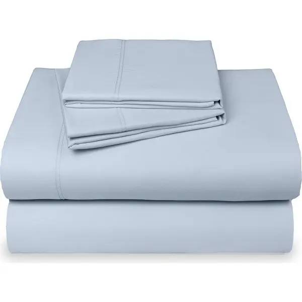 CALIFORNIA DESIGN DEN Hotel Luxe 800 Thread Count 100% Cotton Sateen Sheet Set - Light Blue