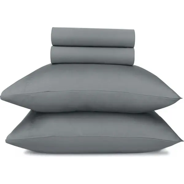 CALIFORNIA DESIGN DEN Signature Comfort 100% Egyptian Cotton Soft Sateen Sheet Set - Grey