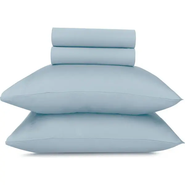CALIFORNIA DESIGN DEN Signature Comfort 100% Egyptian Cotton Soft Sateen Sheet Set - Light Blue