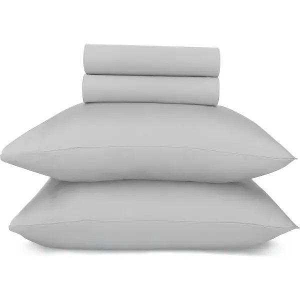 CALIFORNIA DESIGN DEN Signature Comfort 100% Egyptian Cotton Soft Sateen Sheet Set - Light Grey
