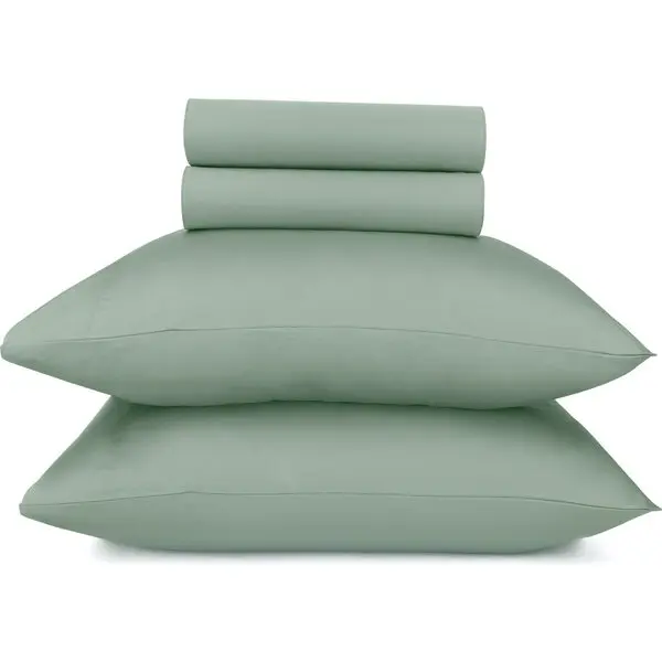 CALIFORNIA DESIGN DEN Signature Comfort 100% Egyptian Cotton Soft Sateen Sheet Set - Mint Green
