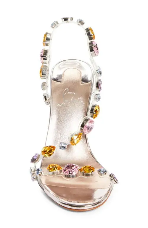 CHRISTIAN LOUBOUTIN Rosa Z Crystal Embellished Slingback Sandal