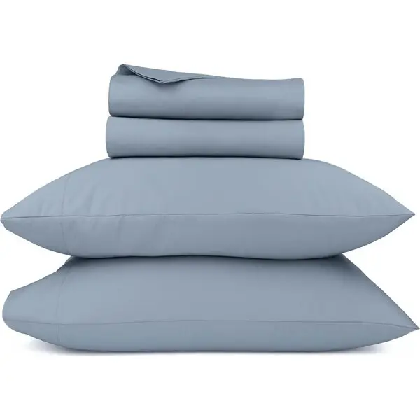 CALIFORNIA DESIGN DEN Grand Indulgence 1000 Thread Count 100% Cotton Sateen Sheet Set - Blue