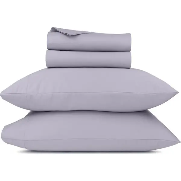CALIFORNIA DESIGN DEN Grand Indulgence 1000 Thread Count 100% Cotton Sateen Sheet Set - Lavender Grey