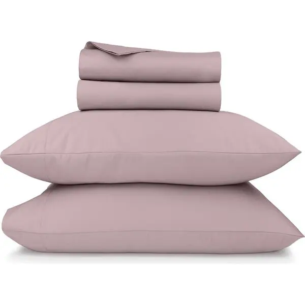 CALIFORNIA DESIGN DEN Grand Indulgence 1000 Thread Count 100% Cotton Sateen Sheet Set - Sepia Rose