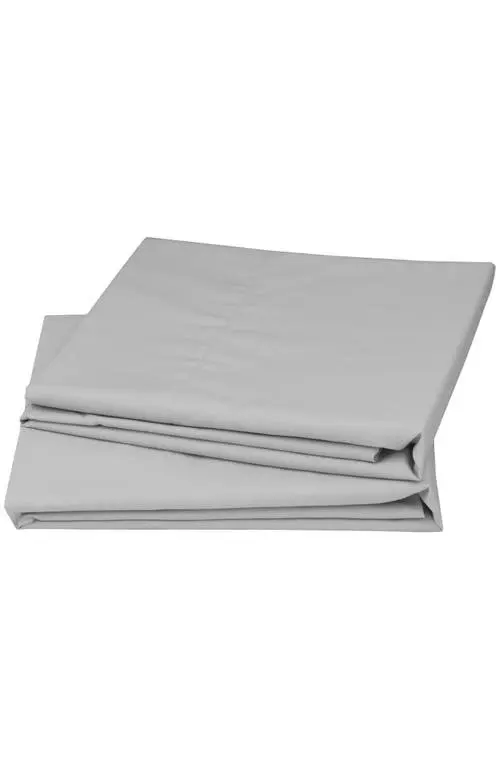 CALIFORNIA DESIGN DEN Set Of 2 Pillowcasessignature Comfort 100% Egyptian Cotton Percale - Light Grey