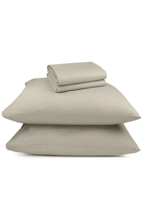 CALIFORNIA DESIGN DEN Signature Comfort 100% Egyptian Cotton Breatheable Percale Sheet Set - Beige
