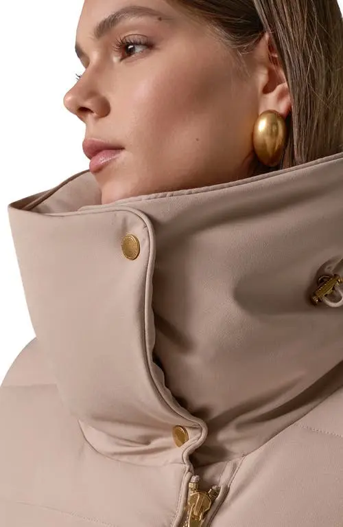 Donna Karan New York Water-resistant Belted Puffer Coat - Barley
