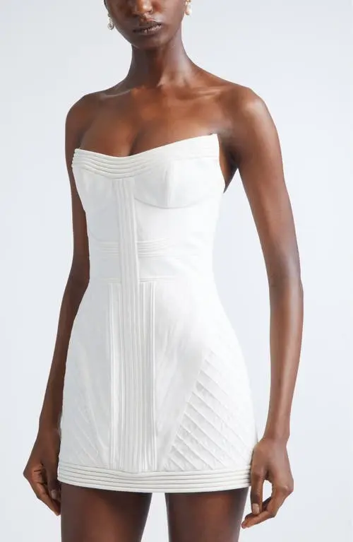 Zimmermann Rebellion Corded Cotton Corset Mini Dress - Ivory