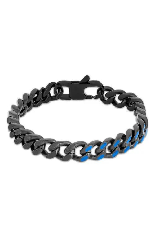 Tateossian Stainless Steel And Enamel Bracelet - Black