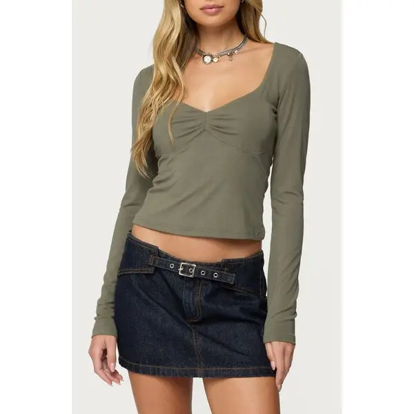EDIKTED Zelly Long Sleeve Jersey Top