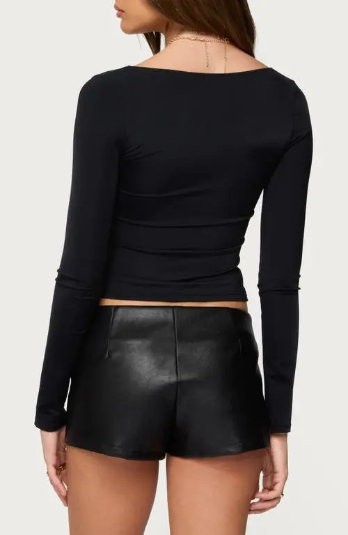 EDIKTED Soria Hardware Long Sleeve Top