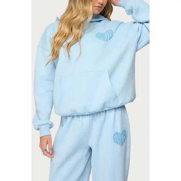 EDIKTED Logo Hoodie - Light-blue