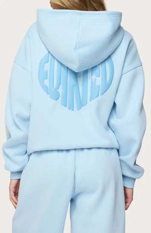 EDIKTED Logo Hoodie - Light-blue