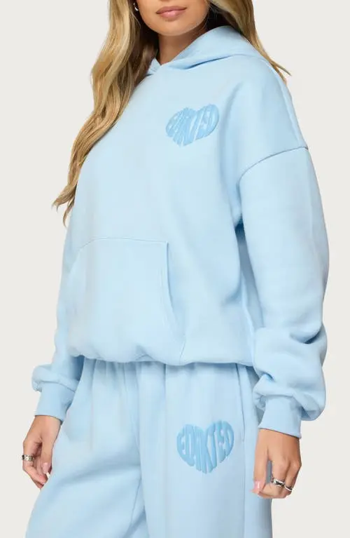 EDIKTED Logo Hoodie - Light-blue