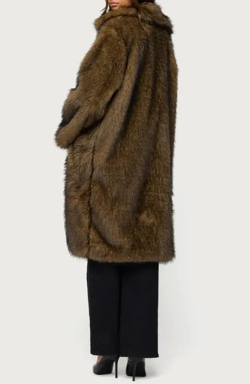 EDIKTED Oversize Faux Fur Coat