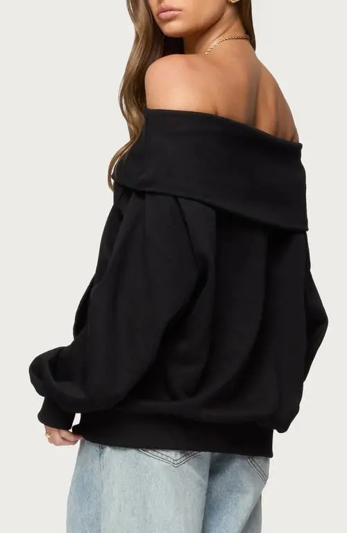 EDIKTED Ashlee Off-the-shoulder Sweatshirt