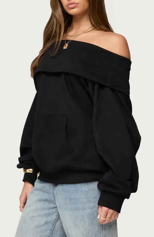 EDIKTED Ashlee Off-the-shoulder Sweatshirt