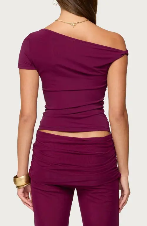 EDIKTED Halli Twist One-shoulder Top