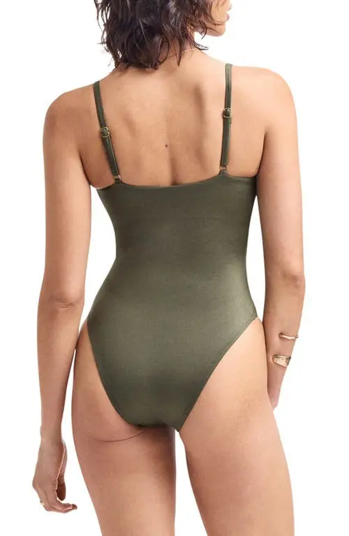 Vitamin A® Jenna One-piece Swimsuit - Olive Ecoshimmer