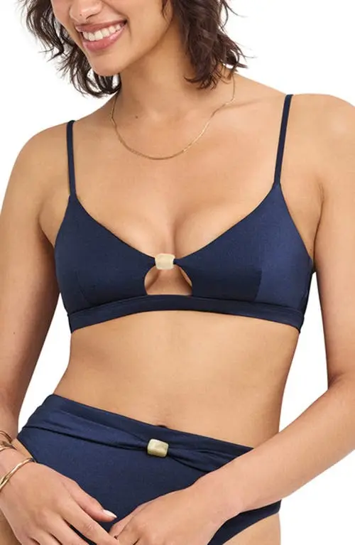 Vitamin A® Terra Cutout Bikini Top - Midnight Indigo Ecoshimmer