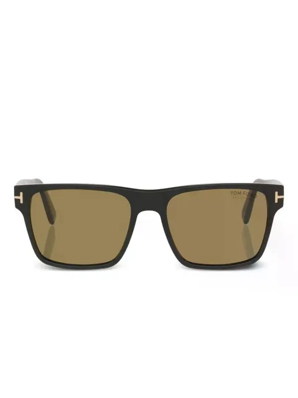 TOM FORD Metal-detail Square-frame Sunglasses - Black