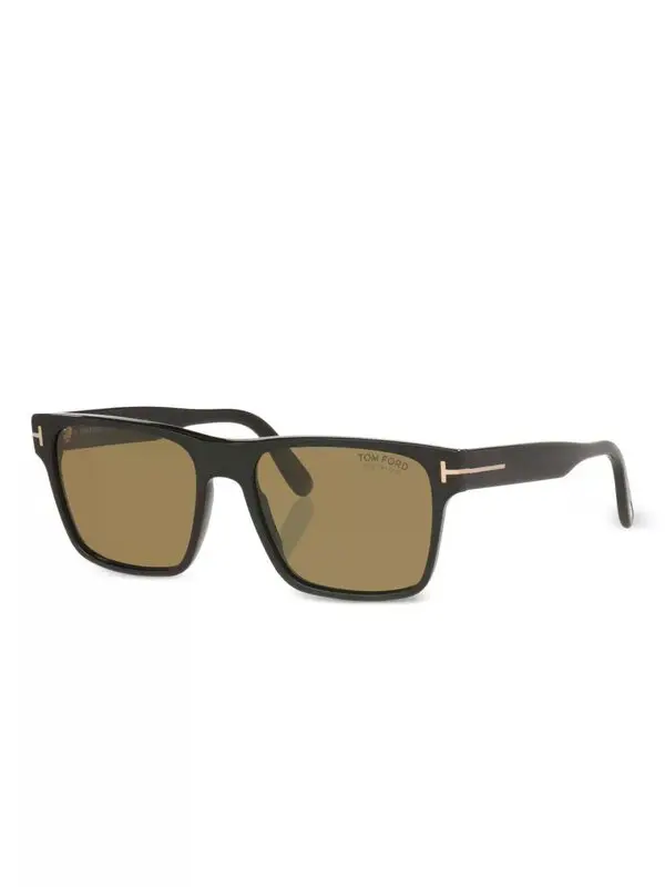 TOM FORD Metal-detail Square-frame Sunglasses - Black