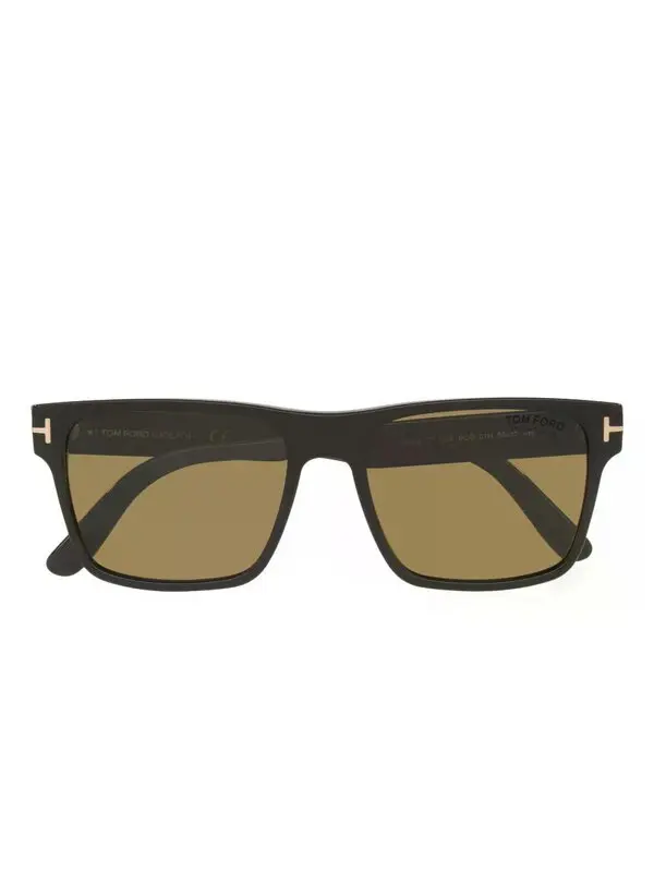 TOM FORD Metal-detail Square-frame Sunglasses - Black