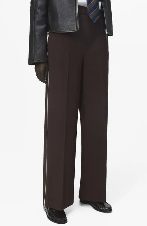 Mango Side Stripe Pants - Chocolate