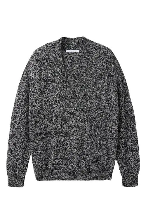 Mango Marled V-neck Sweater