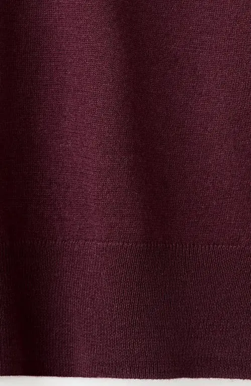 Mango Fine Knit Crewneck Sweater - Wine