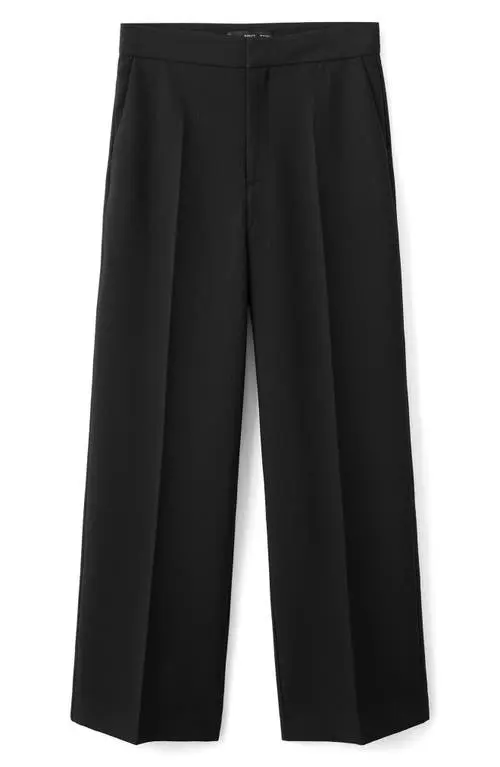 Mango High Waist Straight Leg Trousers