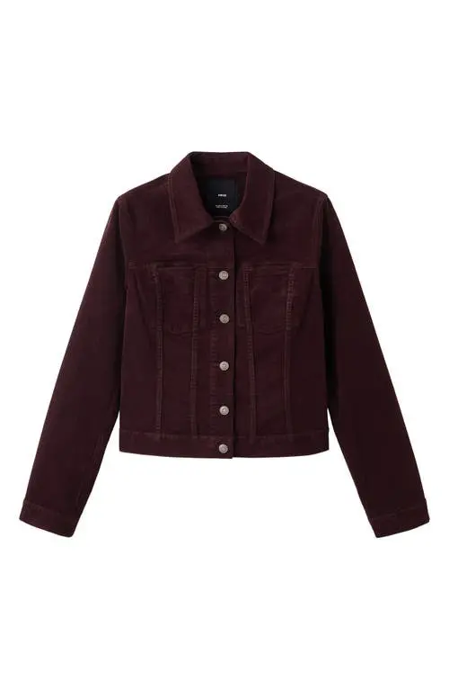 Mango Stitch Velvet Cropped Jacket