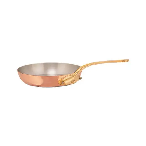 MAUVIEL M'heritage 200 B 2mm Polished & Stainless Steel Frying Pan With Brass Handles - Copper