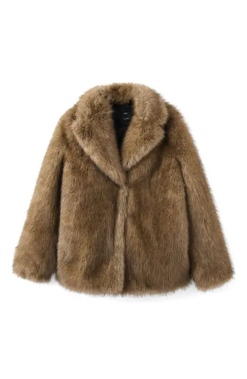 Mango Faux Fur Coat