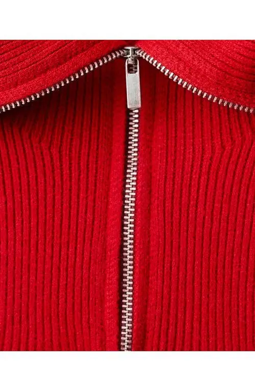 Mango Half-zip Stand Collar Sweater