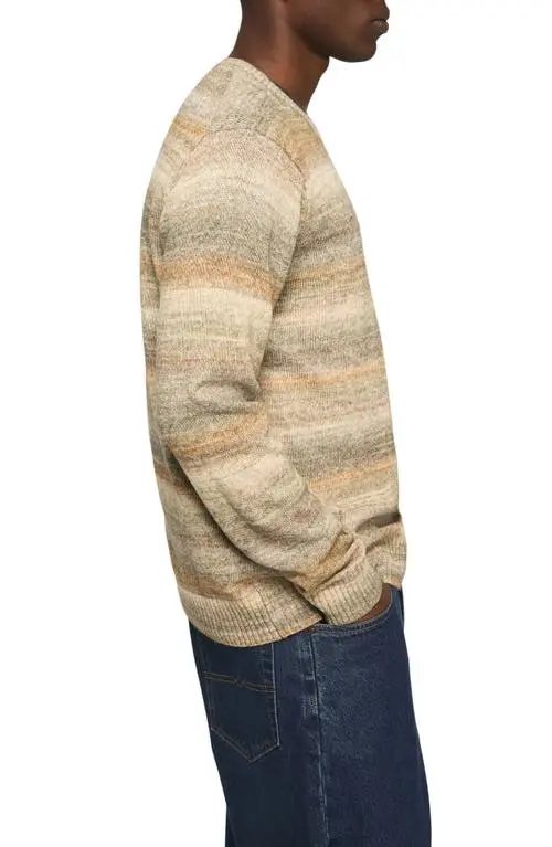 Lucky Brand Space Dye Cotton Blend Crewneck Sweater