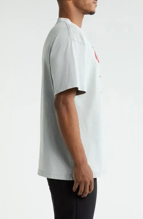 SANTO STUDIO X Marcus Buchecha Thugs Bear Graphic T-shirt - Cement