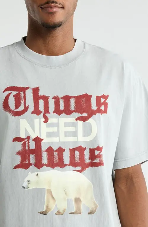 SANTO STUDIO X Marcus Buchecha Thugs Bear Graphic T-shirt - Cement