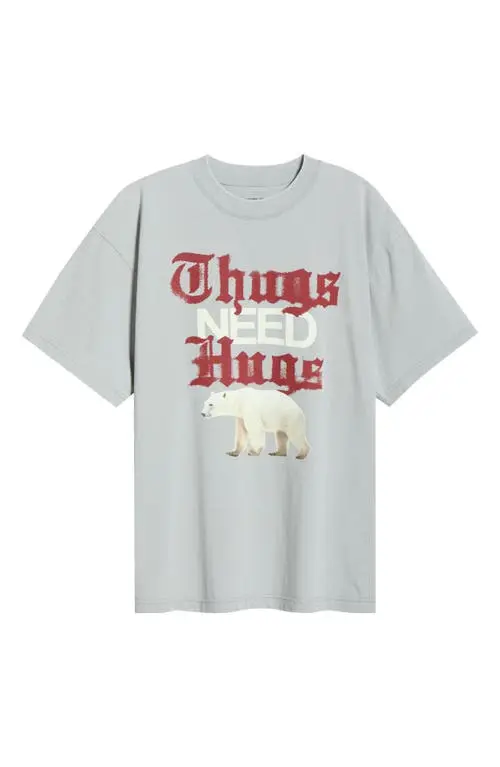 SANTO STUDIO X Marcus Buchecha Thugs Bear Graphic T-shirt - Cement