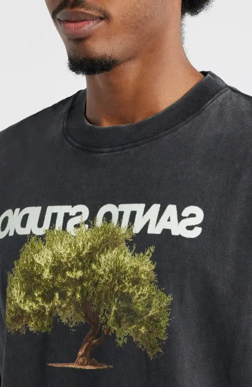 SANTO STUDIO Olive Tree Graphic T-shirt