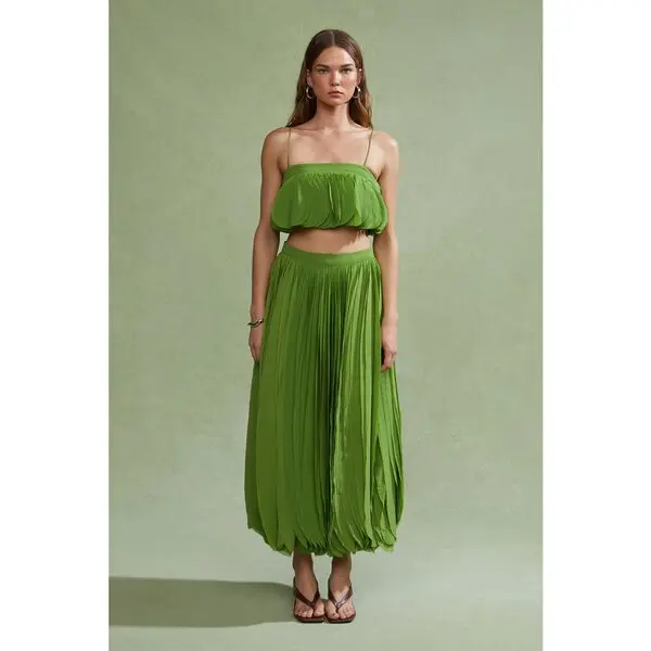 AMUR Sonia Ruffle Bandeau Top
