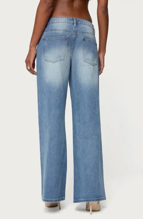 EDIKTED Frye Distressed Low-rise Jeans