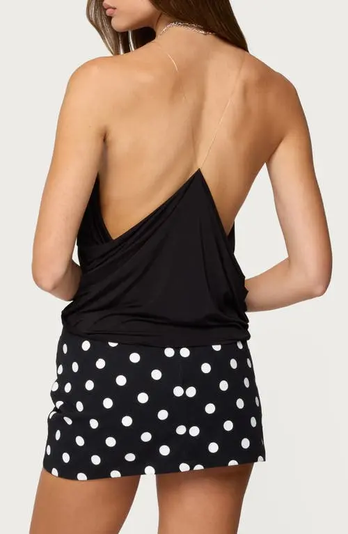 EDIKTED Ainsley Wrap Front Top - Black