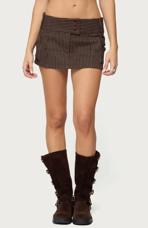 EDIKTED Pinstripe Miniskirt