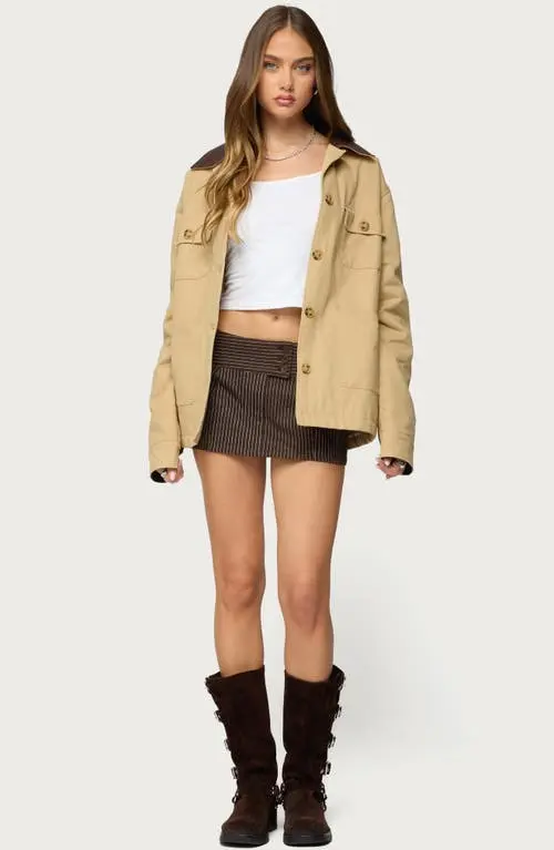 EDIKTED Pinstripe Miniskirt